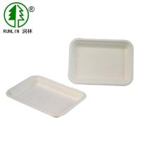 China Rectangular Thanksgiving Biodegradable Food Trays Disposable Fruit Container For Supermarket for sale