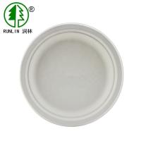 China 9 Inch Dinner Plate Sets FDA Sugarcane Pulp Disposable Plates From Bagasse for sale