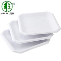 China 6in Dessert Environmentally Friendly Disposable Plates Square Biodegradable for sale