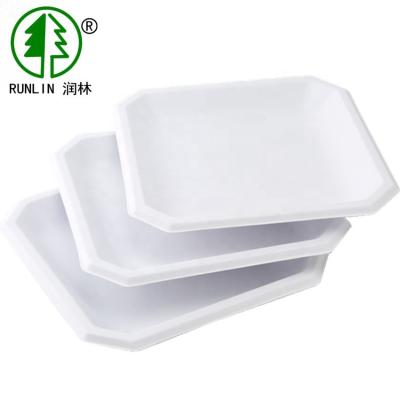 China 6in Dessert Environmentally Friendly Disposable Plates Square Biodegradable for sale
