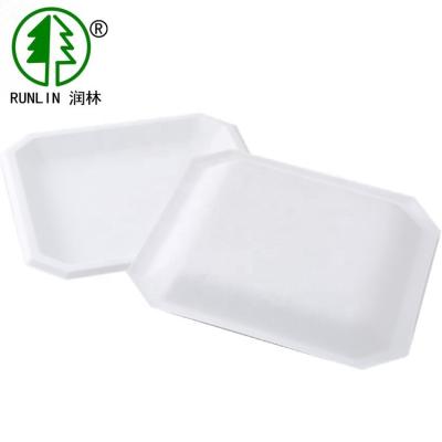 China Sugarcane Bagasse Pulp Disposable Meat Tray Without Lid Biodegradable Trays For Food for sale