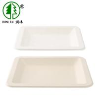China Microwavable Sugarcane Bagasse Biodegradable Food Trays Eco Friendly Disposable Plates for sale