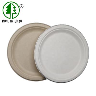 China Eco-Friendly Sugar cane Bagasse Single-use 8inch Plates Made in China for sale