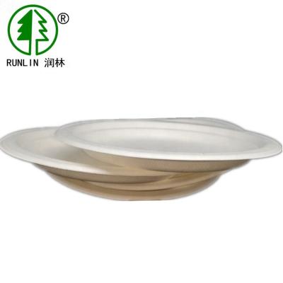 China 100% Biodegradable Disposable Bagasse Plates for Fast Food Restaurants for sale