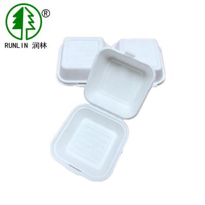 China Biodegradable china factory made disposable take away hamburge box for sale