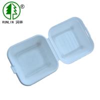China 6 8 Inch Bagasse Hamburger Box Biodegradable Eco Friendly Disposable Tableware for sale