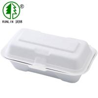 China 100 Natural Renewable Bagasse Clamshell Box Meal Prep Containers Eco Friendly for sale