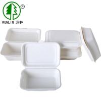 China Sugarcane Bagasse Eco Friendly Disposable Dinnerware Rectangular Biodegradable Takeaway Box for sale