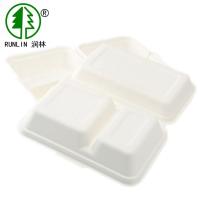 China 3 Inch Biodegradable Food Delivery Containers Sugarcane Bagasse Eco Takeaway Packaging for sale