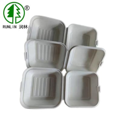 China Take Out Burger Bagasse Clamshell Box for sale