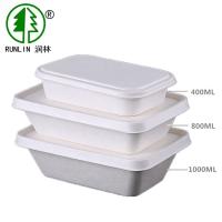 China Bagasse Disposable Eco Friendly Lunch Box Containers Biodegradable Takeaway BPA Free for sale