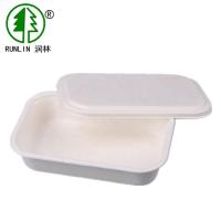 China Biodegradable microwave thermoforming eco-friendly sugarcane bagasse food container for sale