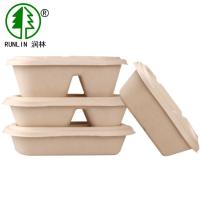 China Recyclable Restaurants Bagasse Food Containers Food Moulded Fiber Packaging for sale