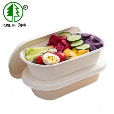 China 700ml Sustainable Biodegradable Bagasse Food Containers Box With Lid for sale