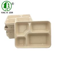 China 4 Compartments Biodegradable Food Trays for sale