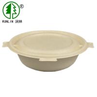 China FDA Biodegradable Disposable Paper Salad Bowls With Lids SGS Eco Friendly for sale