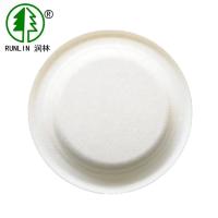 China 14oz White Biodegradable Food Bowls Bagasse Pulp Paper Bowls Microwave Safe for sale