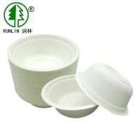 China Biodegradable food grade single use paper pulp packaging bowls for sale