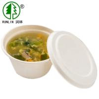 China LFGB Pulp Molding Biodegradable Sugarcane Bagasse Bowl Heat Resistant Disposable For Soup for sale