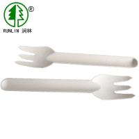 China Eco Friendly 6.75 Inch Bagasse Cutlery Sugarcane Compostable Forks Disposable for sale