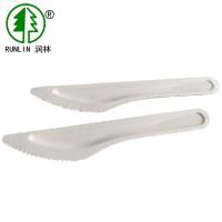 China 6.5in Takeaway Knife Disposable Kitchen Utensils Sugarcane Bagasse Disposable Butter Knife for sale