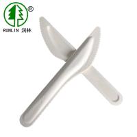 China Biodegradable Eco Friendly Bagasse Cutlery FDA White Disposable Safety Knife for sale