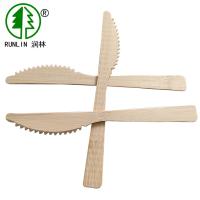 China Smooth Surface Compostable Bamboo Cutlery 170mm Wooden Flatware Set Knife For Meat for sale