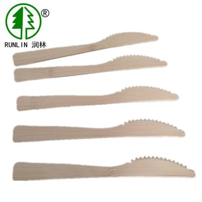 China Biodegradable Hotel Compostable Bamboo Cutlery 17cm Bamboo Cheese Knife Set for sale