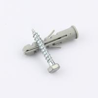 China Concrete Screw Wall Plug PE Screw And Plastic Plug Grey Color for sale