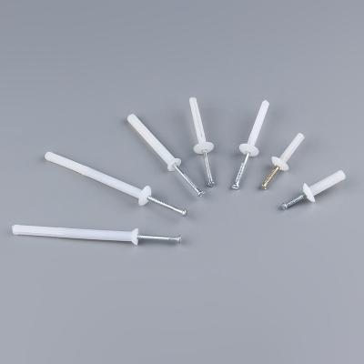 China OEM Concrete Nylon Wall Anchor White Mushroom Head Nail Anchor for sale