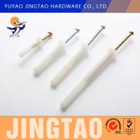 China PA Nylon Nail In Anchors Flat Head High Capacity 6.5mm  X 25mm for sale