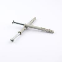 China Concrete Nylon Hammer Fixing Anchor Gray Color Flat Head Style for sale