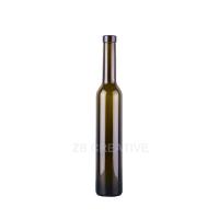 China 375ml Antique Green Flint Slim Ice Wine Glass Bottle Bar Top 500g 4315C for sale