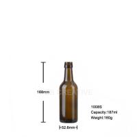 China 187ml Piccolo Bordeaux Glass Bottle Screw Top For Airline Wine 160g 1008S for sale