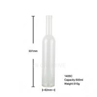 China Heavy Weight Colored Empty Wine Bottles 500ml 750ml Premium Wine 510g 1405C for sale
