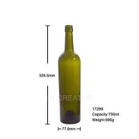 China 750ml Heavyweight Screw Top Bordeaux Bottles 695g Premium Glass for Luxury Winery (1729S) for sale