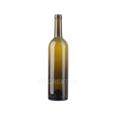 China Standard Plus Bordeaux 750ml Empty Glass Bottles With Cork Top 530g 1732K for sale