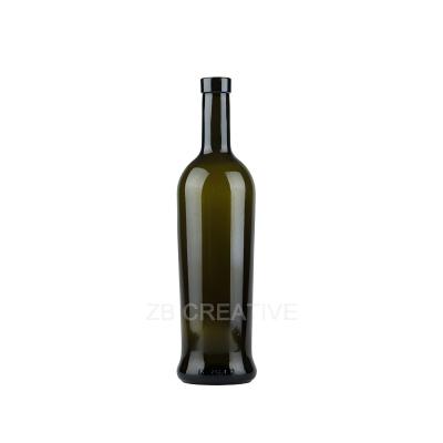 China Reserve Grade Bordeaux Glass Bottle Bar Top 750ml  Red Wine Glass Bottle 565g 1739C for sale