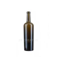 China Ultra Luxury Cork Top Empty Wine Glass Bottle 750ml  For Icon Wine 1200g 1741K-1 for sale