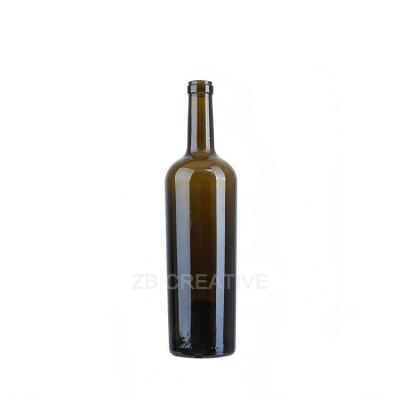 China Ultra Luxury Cork Top Empty Wine Glass Bottle 750ml  For Icon Wine 1200g 1741K-1 for sale