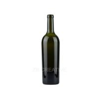 China Ultra Heavy Tapered Bordeaux Shaped Bottle Cork Top 750ml  For Icon Wine 1200g 1747K for sale
