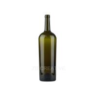 China 1500ml Tapered Magnum Green Bordeaux Wine Bottles Cork Finish For Grand Reserve 920g 1937K-2A for sale