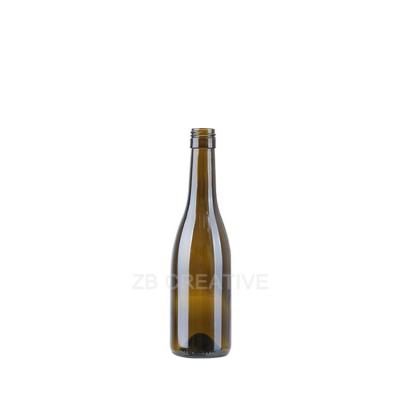 China Screw Top Burgundy Wine Bottle 375ml Demi Slope Shoulder 290g 2327S for sale