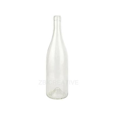 China 750ml Glass Burgundy Shaped Bottle Cork Top For Pinot Noir 500g 2709K-7B for sale