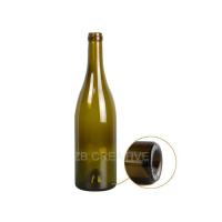 China Burgundy Style Wine Bottles With Cork Top 750ml For Pinot Noir & Spirits 400G 2709K-7A for sale