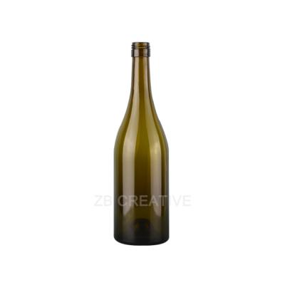 China 750ml Antique Green Flint Eco Light Burgundy Glass Bottle Screw Top 405g 2709S-7A for sale