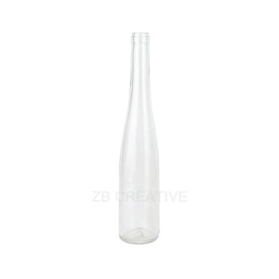 China Dessert Wine 375ml Glass Bottles Slender Rhine Glass Bottle Cork Top 420g 5317K for sale