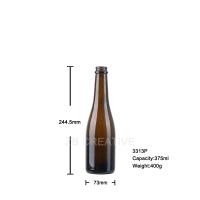 China Antique Green Flint Heavy Demi Champagne Glass Bottles 375ml For Sparkling Wine 400g 3313P-2 for sale