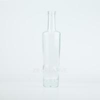 China 375ml Crystal White Clear Glass Liquor Decanters Cork Top For Gin 420g CY-764 for sale