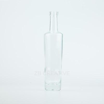 China 375ml Crystal White Clear Glass Liquor Decanters Cork Top For Gin 420g CY-764 for sale